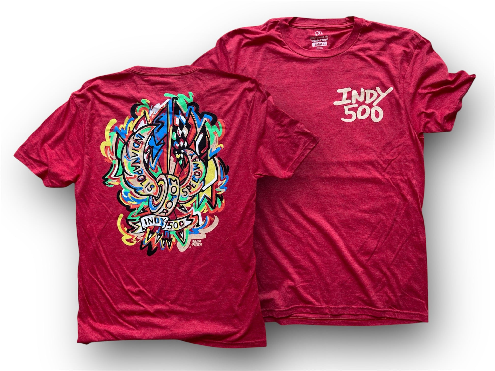 Indianapolis Motor Speedway Motion Wing and Wheel Tee by Justin Patten