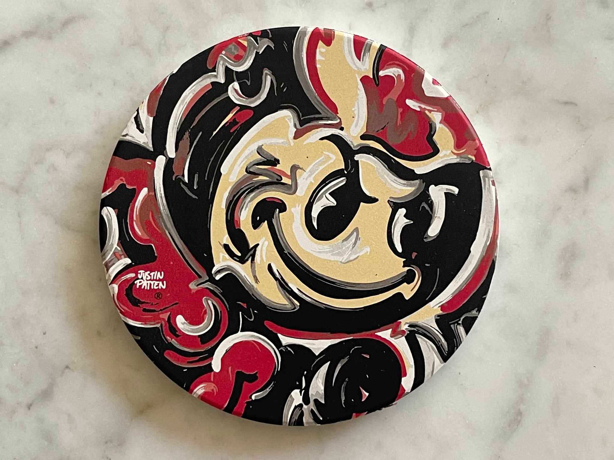 The Ohio State University Brutus Stone Coaster by Justin Patten (OSU,
