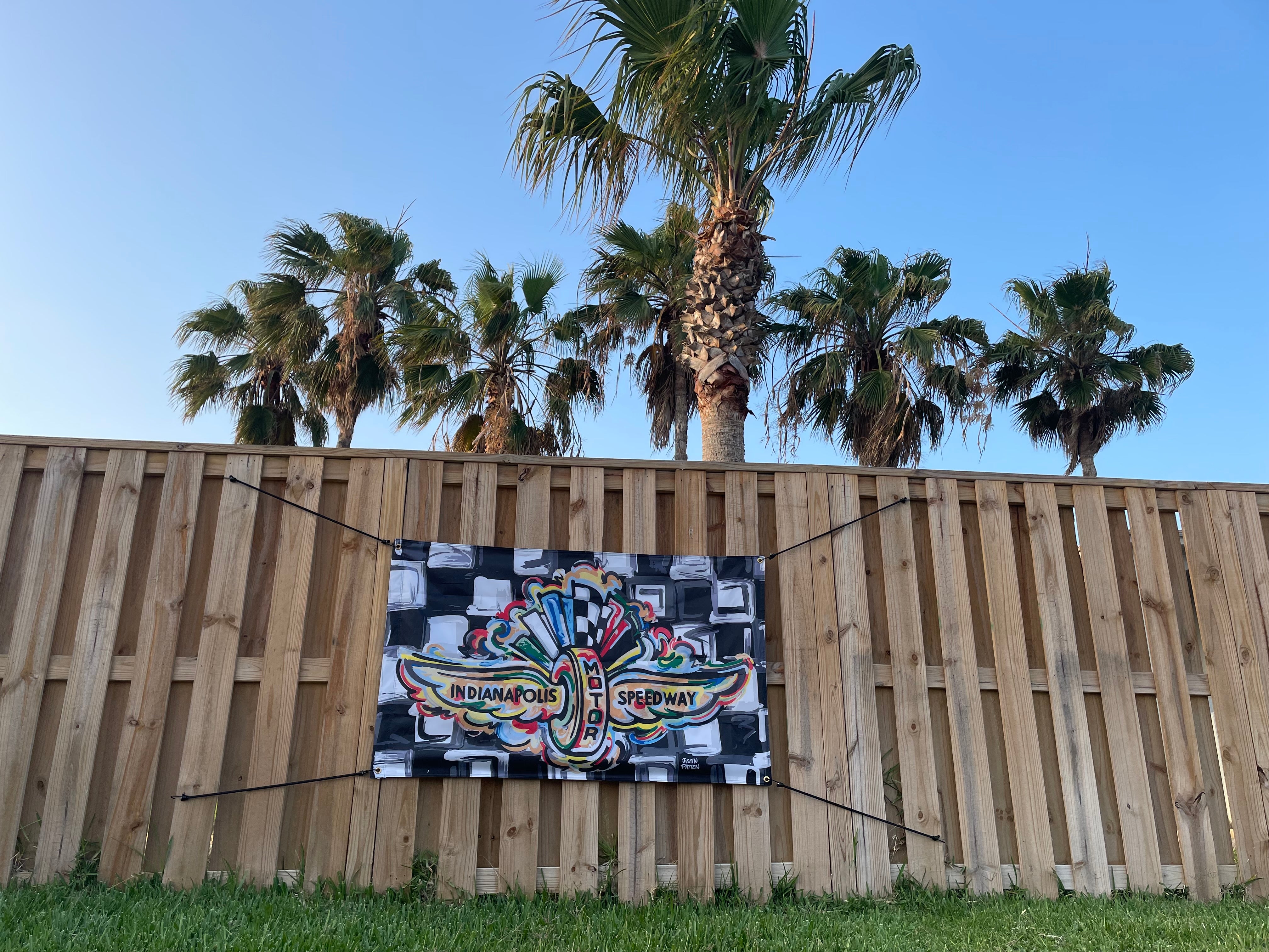 Indianapolis Motor Speedway Wing and Wheel 4 Grommet Banner (5’x3’ ft.